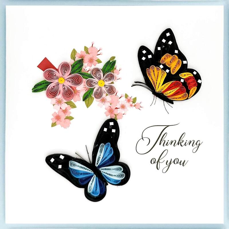 Butterflies Quilling Card • Heirloom Linens • Canadian Bedding in ...