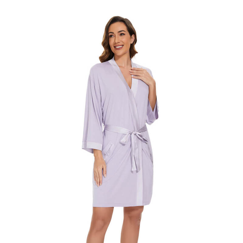 Bamboo Robe- Twilight • Heirloom Linens • Canadian Bedding in Victoria BC