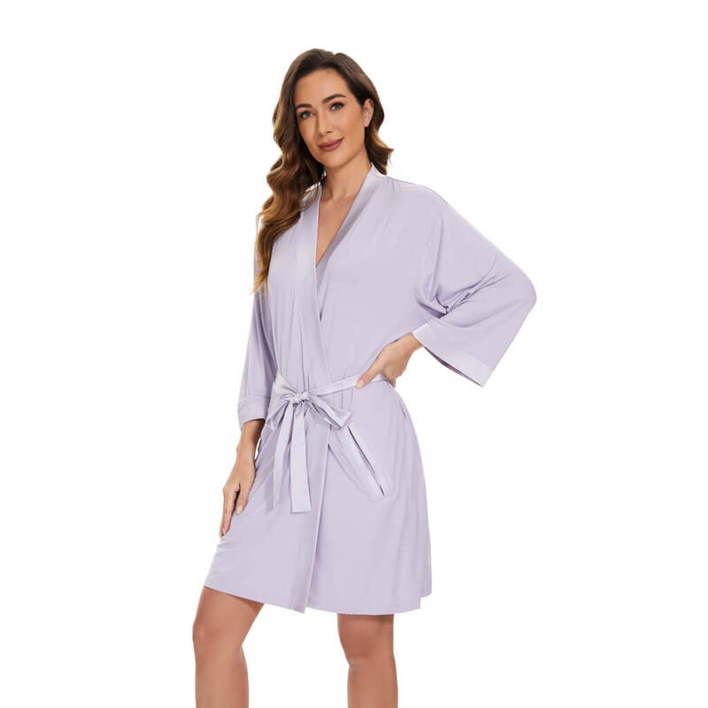 Bamboo Robe- Twilight • Heirloom Linens • Canadian Bedding in Victoria BC