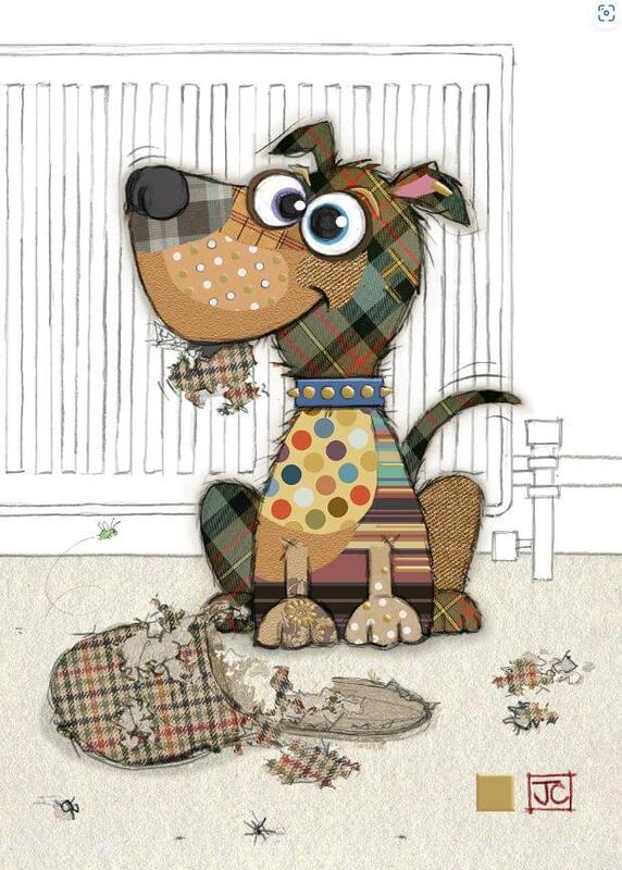 Patches Puppy Card • Heirloom Linens • Canadian Bedding in Victoria BC