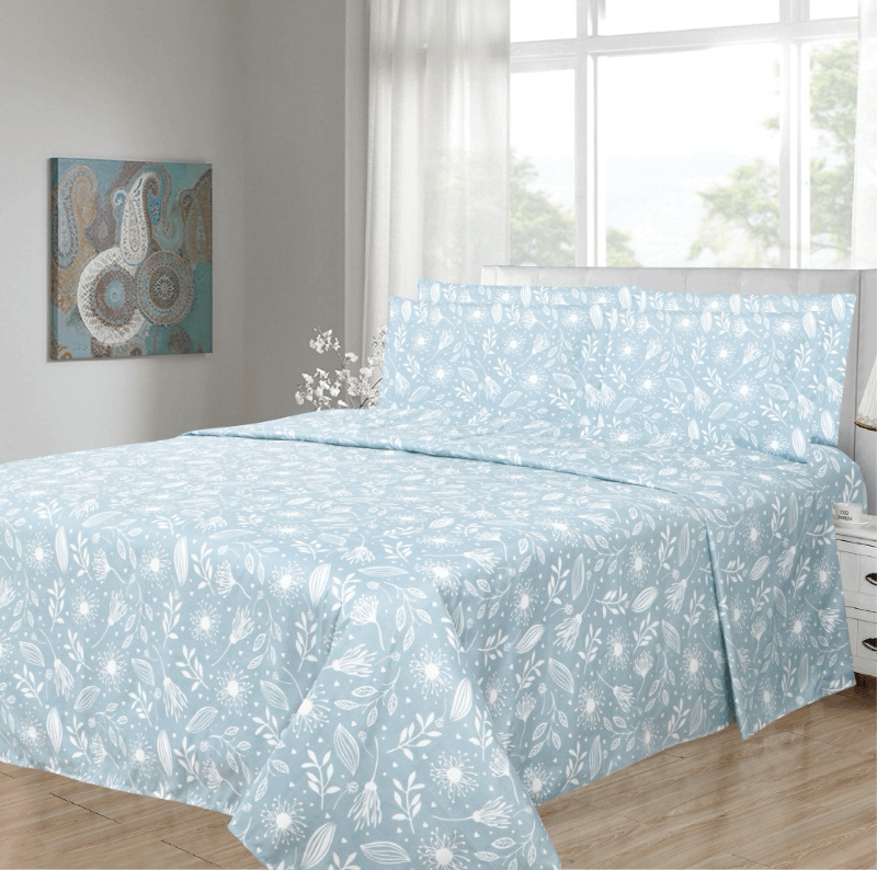 Serene Bloom Sheet Set • Heirloom Linens • Canadian Bedding in Victoria BC