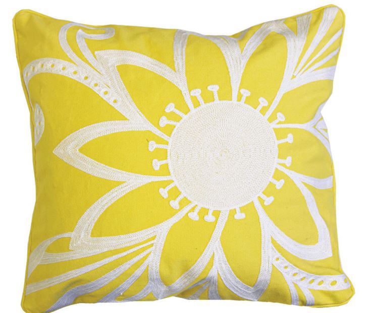 Mellow Yellow Cushion • Heirloom Linens • Canadian Bedding in Victoria BC
