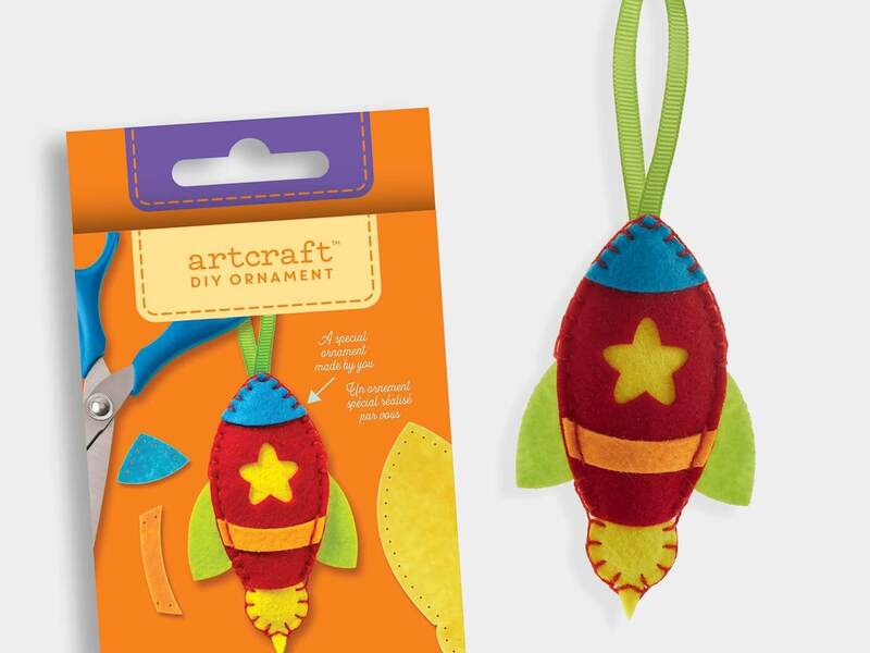 DIY Felt Ornament Kit Rocket ship • Heirloom Linens • Canadian Bedding ...