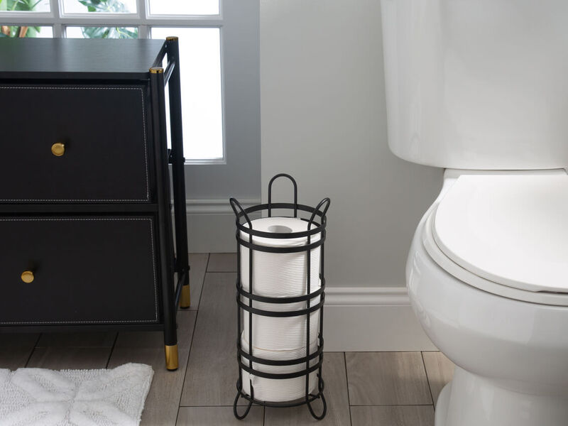 Duke Black Toilet Paper Holder • Heirloom Linens • Canadian Bedding in ...