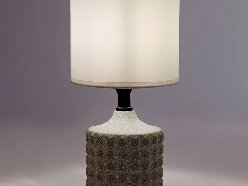Checkered Ceramic Table Lamp • Heirloom Linens • Canadian Bedding in ...