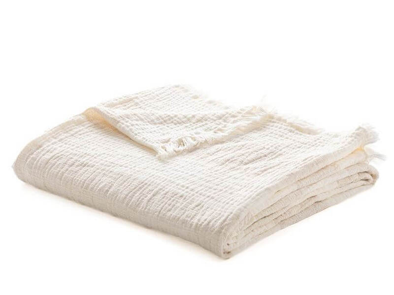 Miguel Muslin Throw • Heirloom Linens • Canadian Bedding in Victoria BC