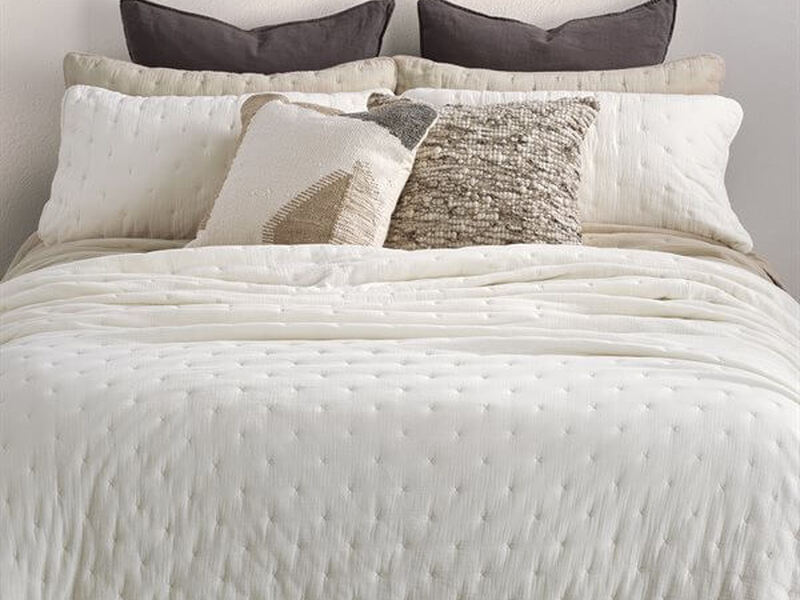 Mousseline Cream Quilt by Brunelli • Heirloom Linens • Canadian Bedding ...